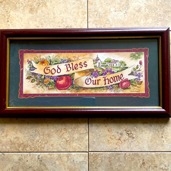 Home Interiors | Wall Decor | God Bless Our Home Framed Wall Decor | Poshmark